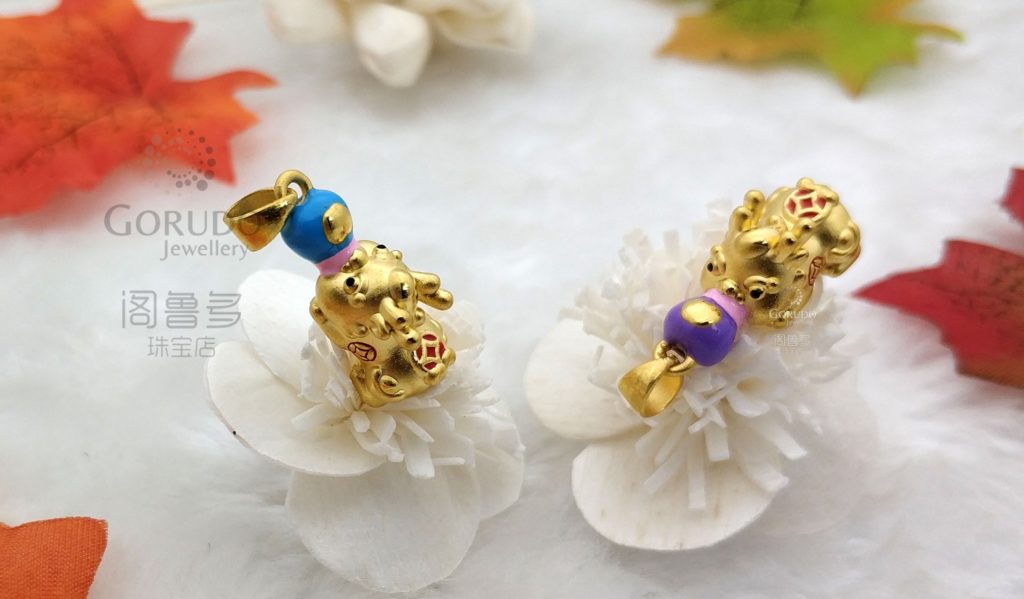 999 Pure Gold Baby Pixiu Pendant – Gorudo Jewellery